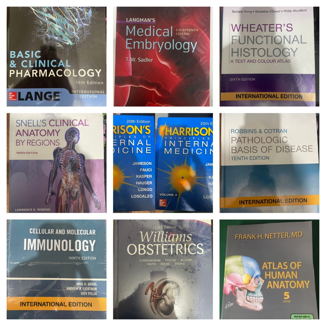 Pre med / Medical Books Harrisons Guyton Katzung Netter Robbins ...