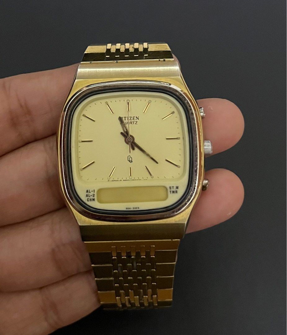 Rare Vintage 1980s Citizen Analogue & Digital Watch, Men's Fashion ...