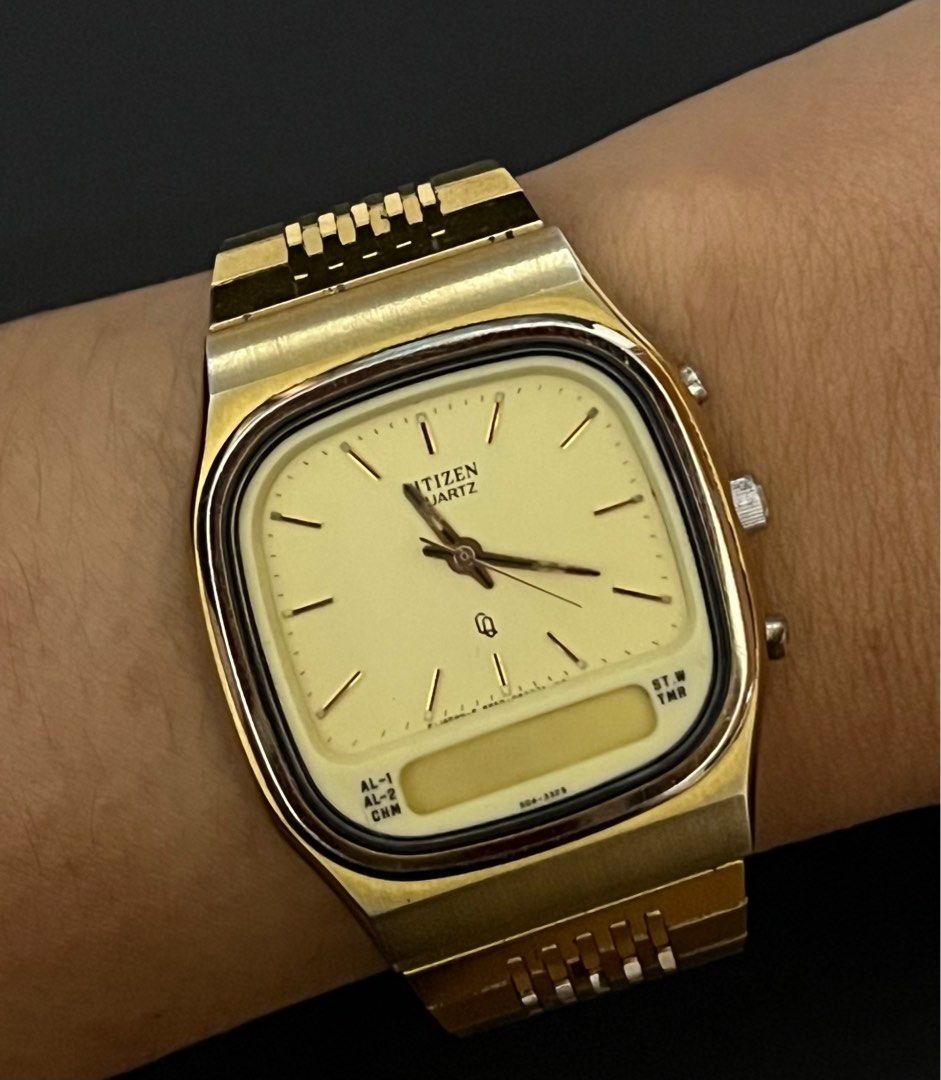 Rare Vintage 1980s Citizen Analogue & Digital Watch, Men's Fashion ...