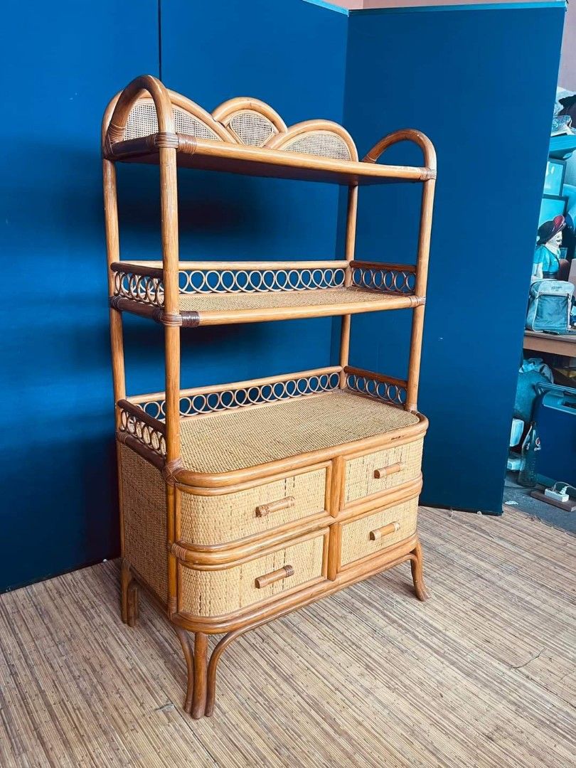 Rattan Display Cabinet 32”L x 16”W x 55”H Php 6500 Solid rattan 4 ...