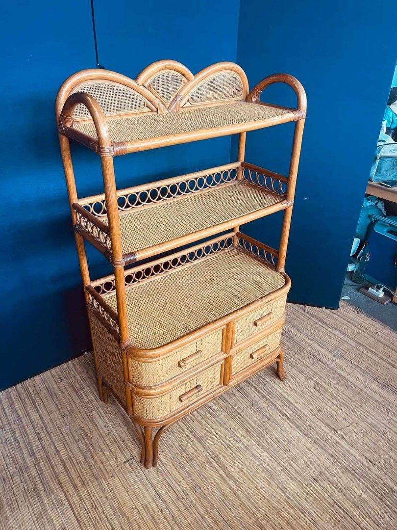 Rattan Display Cabinet 32”L x 16”W x 55”H Php 6500 Solid rattan 4 ...