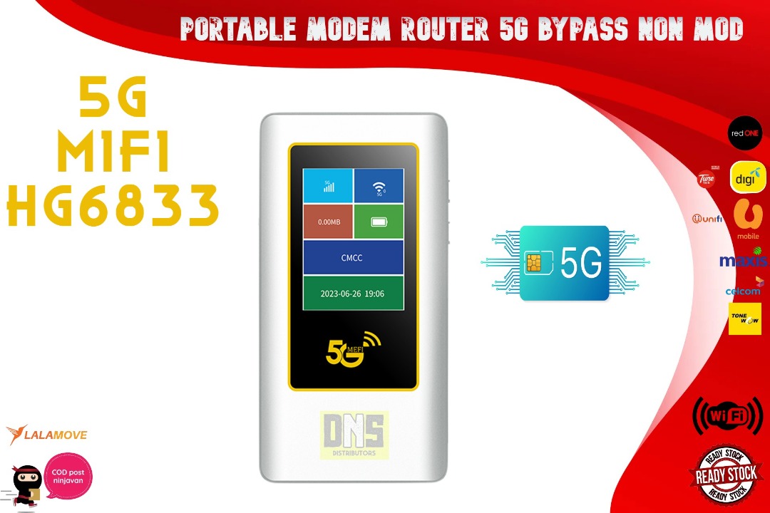 REAL 5G MiFi High Speed Up To 2.77Gbps Modem UNLIMITED Hotspot Router ...