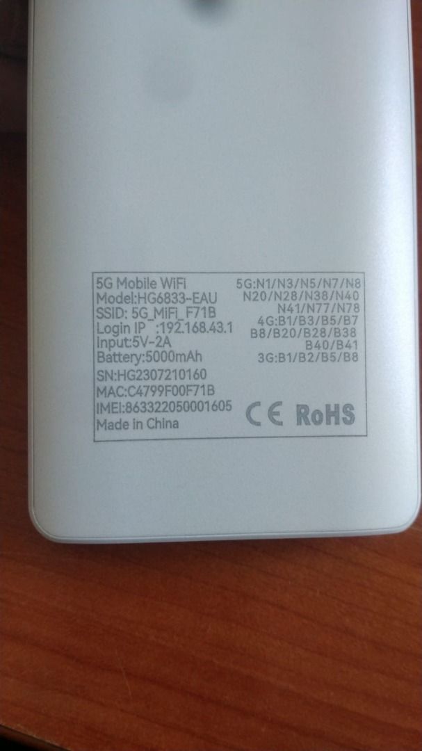 REAL 5G MiFi High Speed Up To 2.77Gbps Modem UNLIMITED Hotspot Router ...