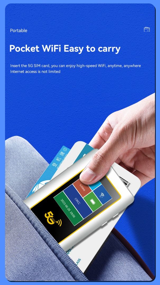 REAL 5G MiFi High Speed Up To 2.77Gbps Modem UNLIMITED Hotspot Router ...