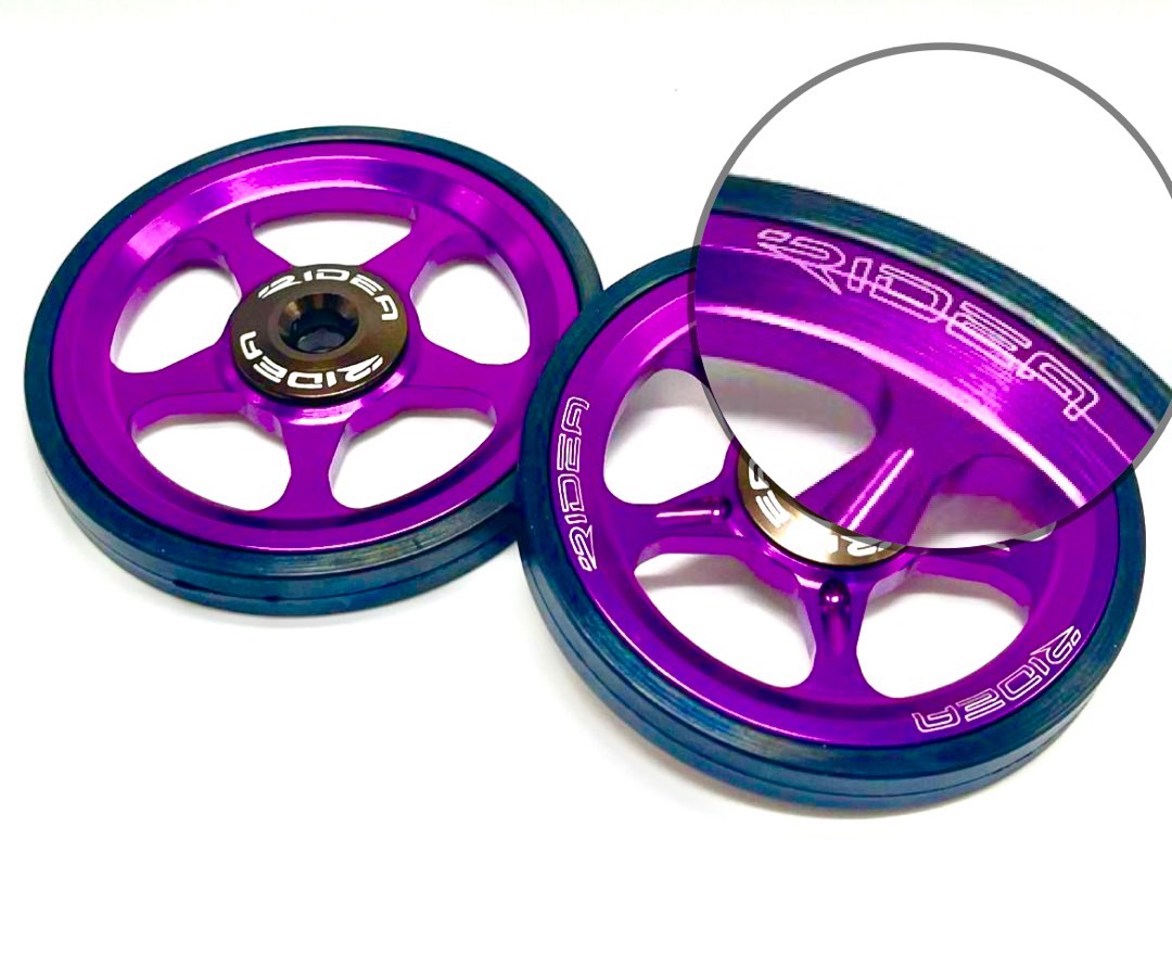 Ridea Easywheels (one pair) EW1 60mm for Brompton/Birdy, Sports Equipment, Bicycles & Parts ...