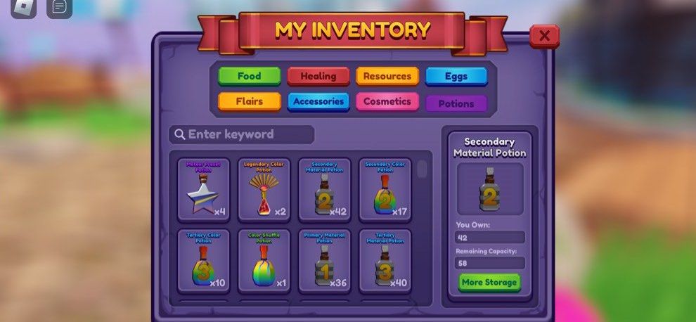 Roblox Dragon Adventures Material Potions, Video Gaming, Gaming ...