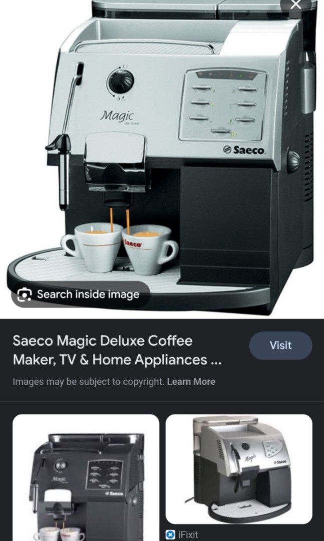 Saeco magic deluxe automatic coffee machine, TV & Home Appliances ...