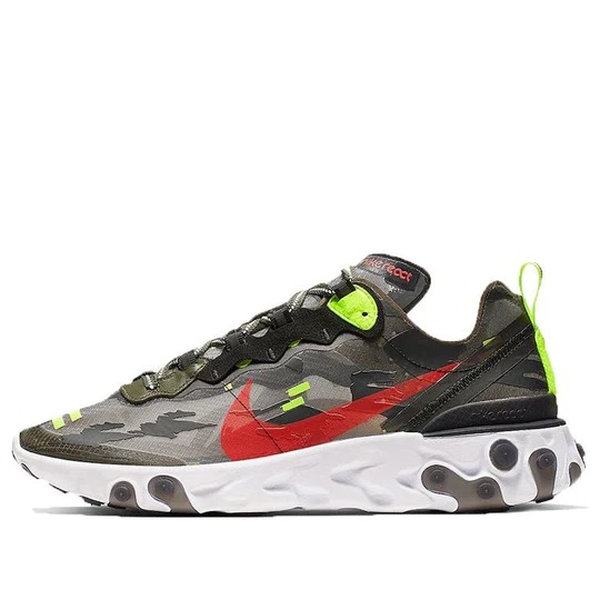 Sepatu Sneakers Nike React Element 87 Camo Medium Olive Original Resmi ...