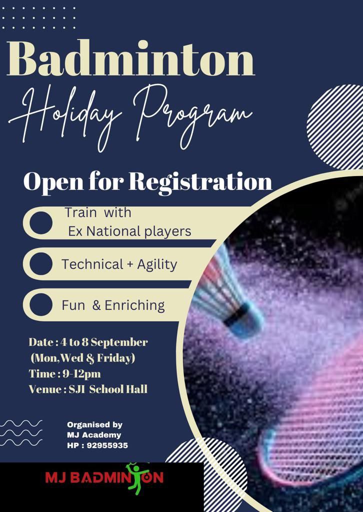 September Holiday Badminton camp, Sports Equipment, Sports & Games ...