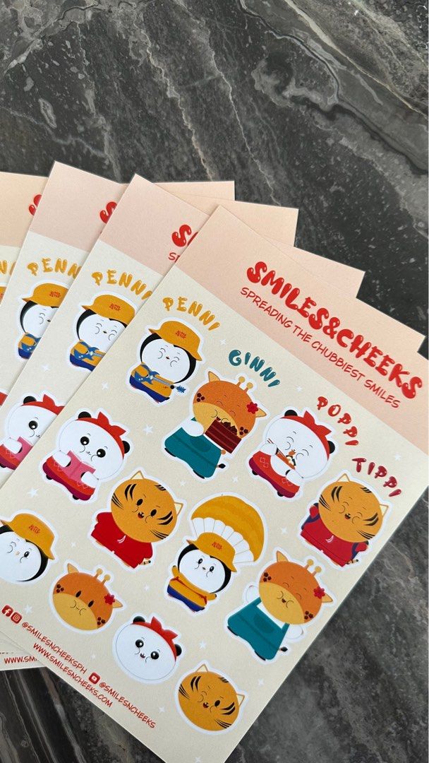 Smiles&Cheeks Sticker Sheet (one sheet) on Carousell