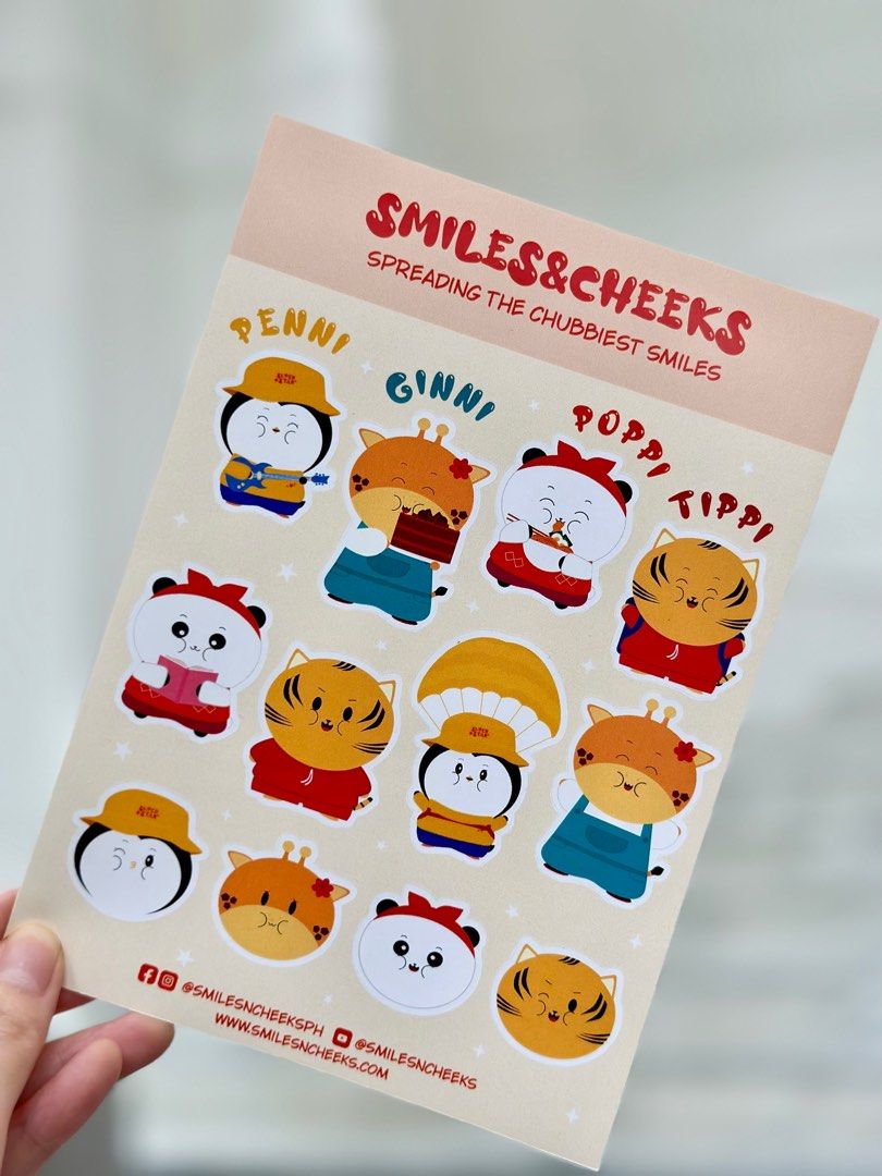 Smiles&Cheeks Sticker Sheet (one sheet) on Carousell