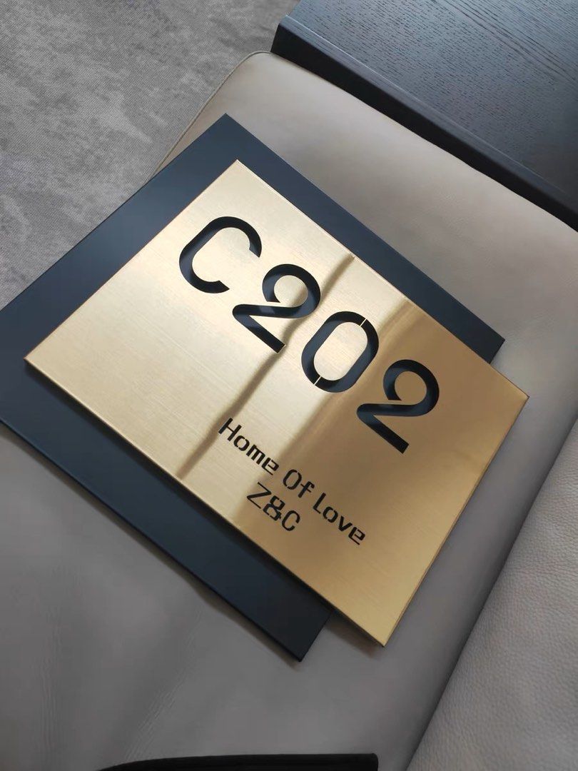 Customised Stainless steel Door Signage/ Custom Door sign/ house unit ...