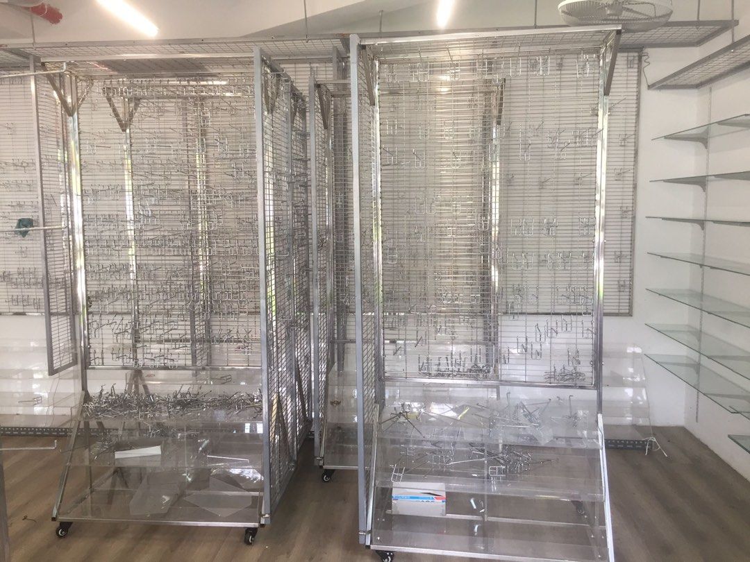 Stainless steel shelves and acrylic display racks, Business Services ...