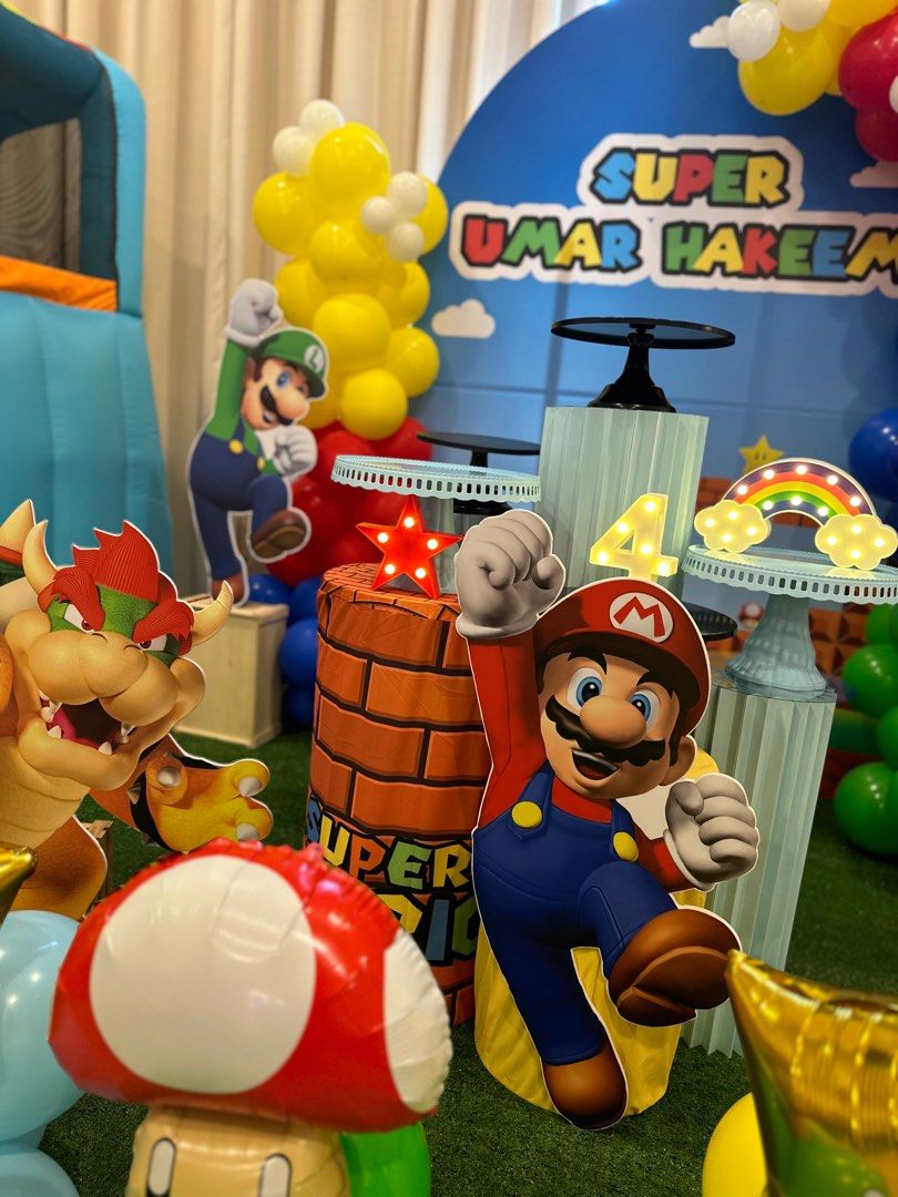 Super Mario Theme Birthday Decor Set Up Lifestyle Services Event