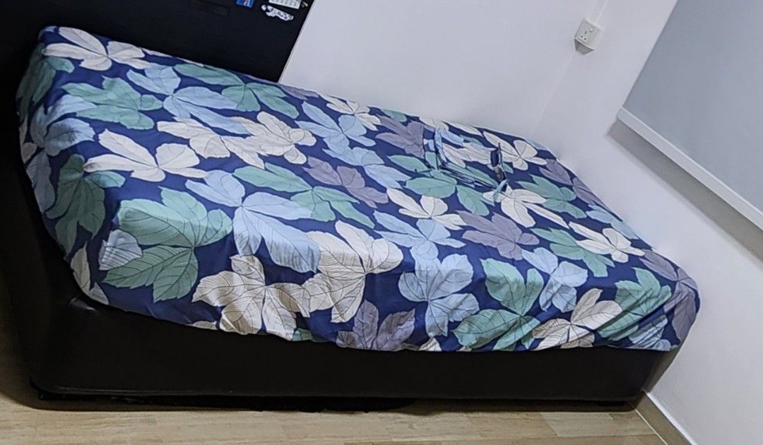 Super single bed with mattress, Furniture & Home Living, Furniture, Bed ...
