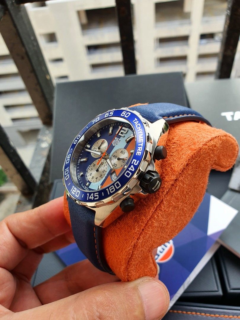 TAG Heuer Formula 1 Gulf Racing Special Edition, Men's Fashion, Watches ...