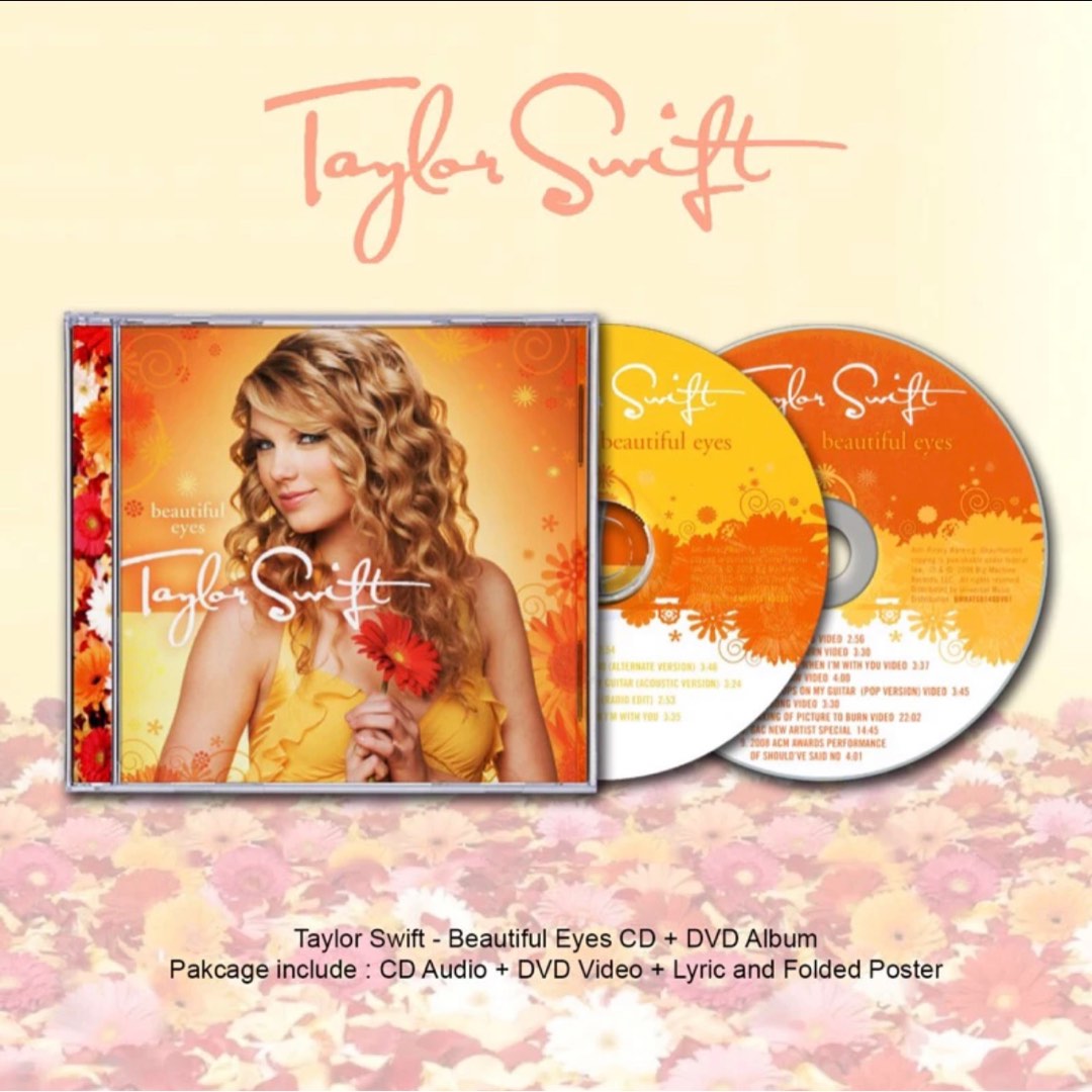TAYLOR SWIFT - Beautiful Eyes special album CD + DVD (RARE!), Hobbies ...