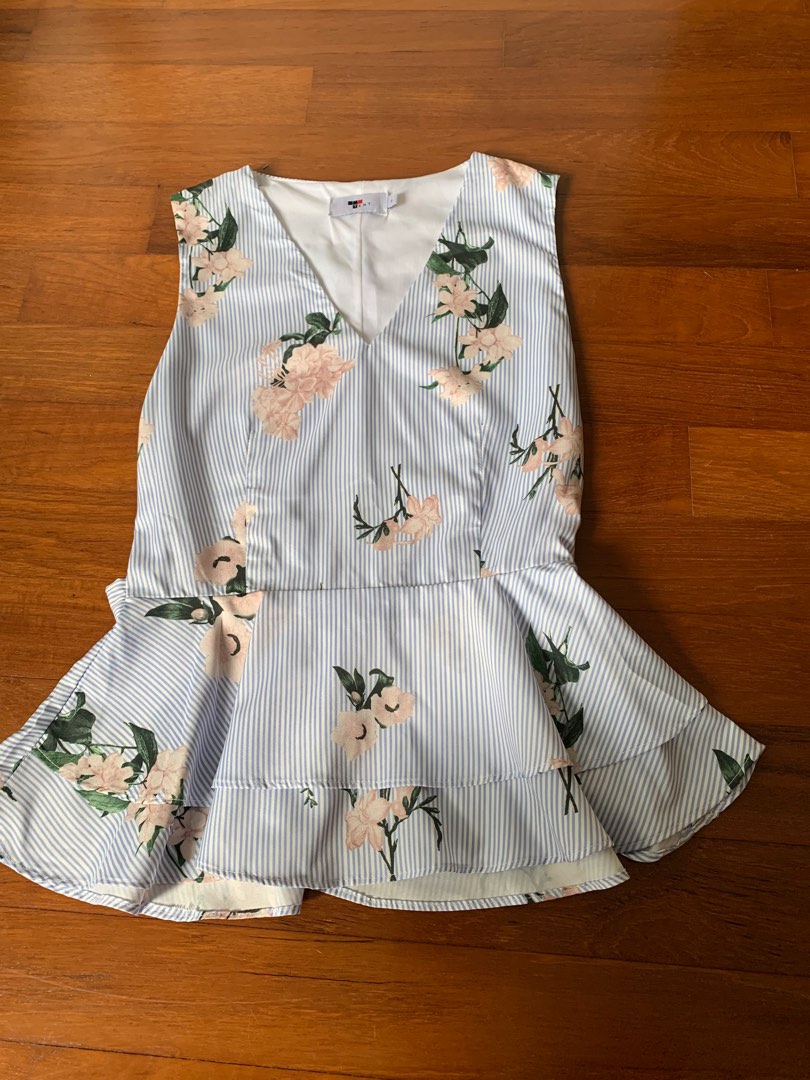 Temt Peplum Top, Women's Fashion, Tops, Blouses on Carousell