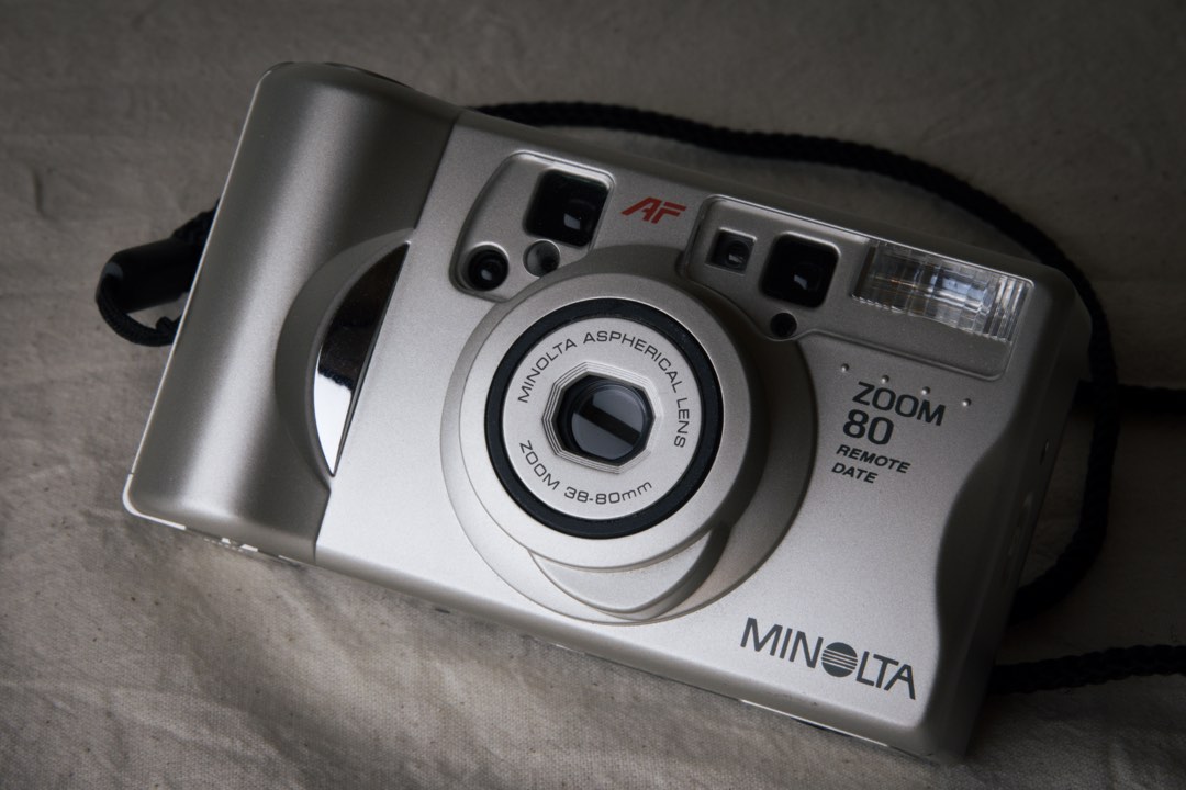 TESTED Minolta Zoom 80 35mm Film Camera, Photography, Cameras on Carousell