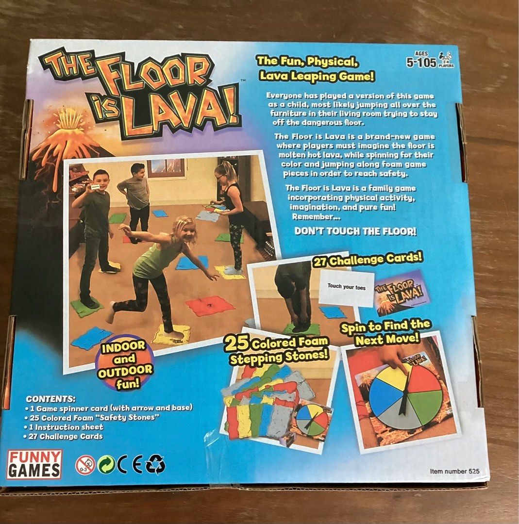 The Floor is Lava game for kids, Hobbies & Toys, Toys & Games on Carousell
