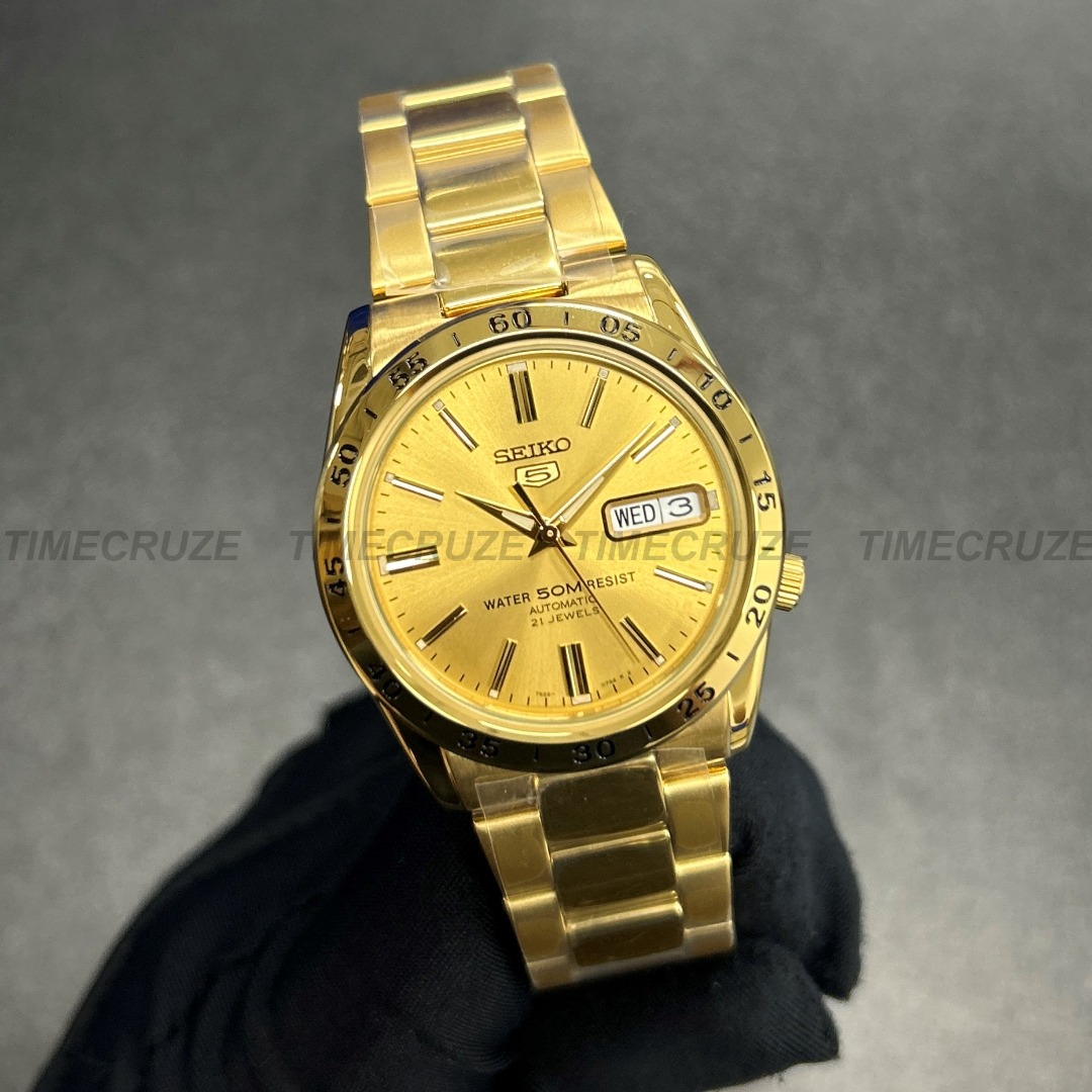 [Time Cruze] Seiko 5 Sports SNKE06K1 Automatic Gold Tone Stainless ...