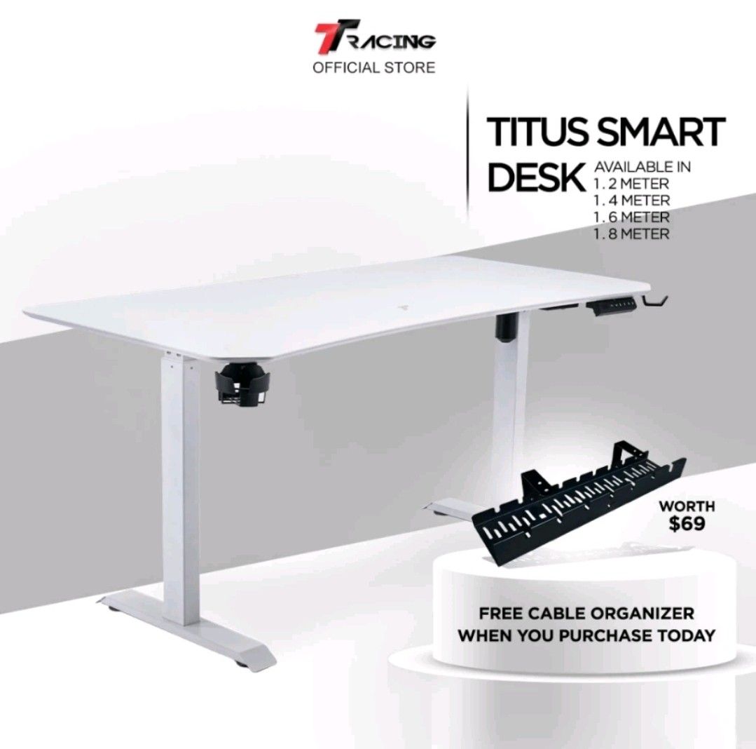 TTRacing Titus Ergonomic Standing Table, Furniture & Home Living ...