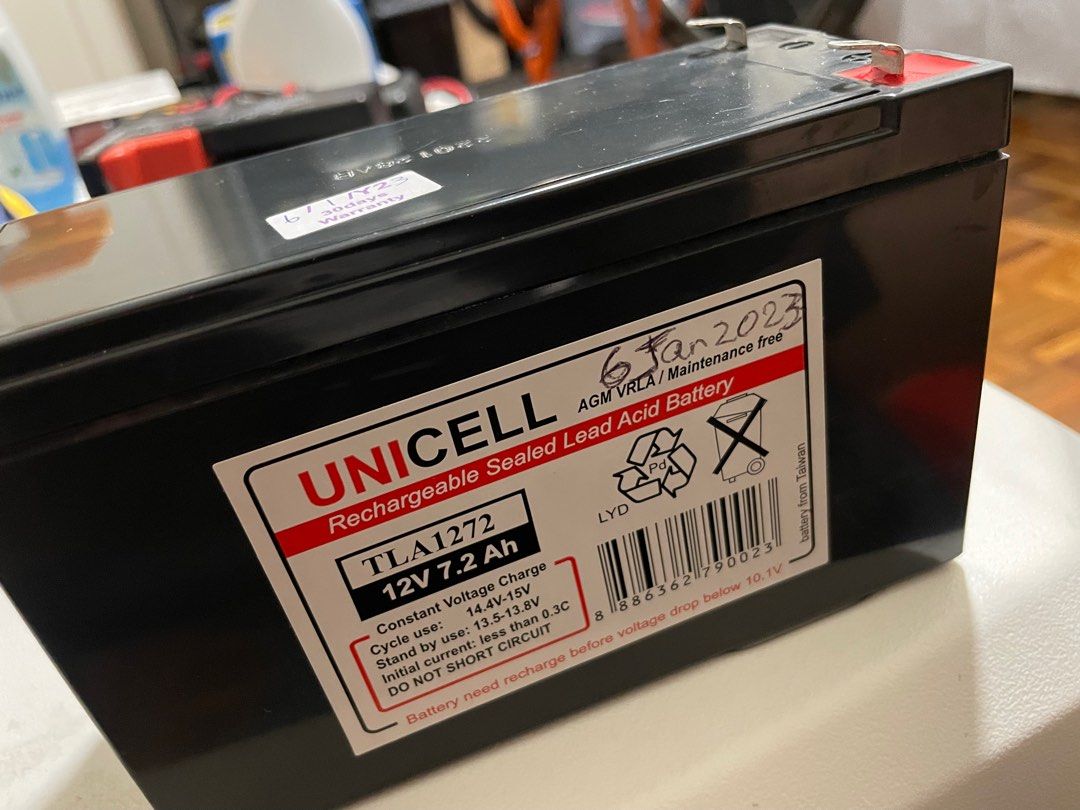Unicell 12V battery 7.2Ah, Photography, Photography Accessories ...