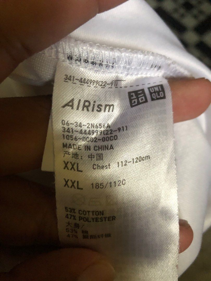Uniqlo Airism XXL, Men's Fashion, Tops & Sets, Tshirts & Polo Shirts on Carousell