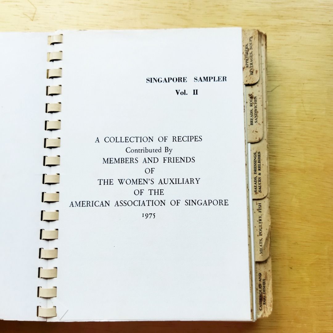 Vintage & Rare SINGAPORE SAMPLER 1975 Cookbook by American Women's ...