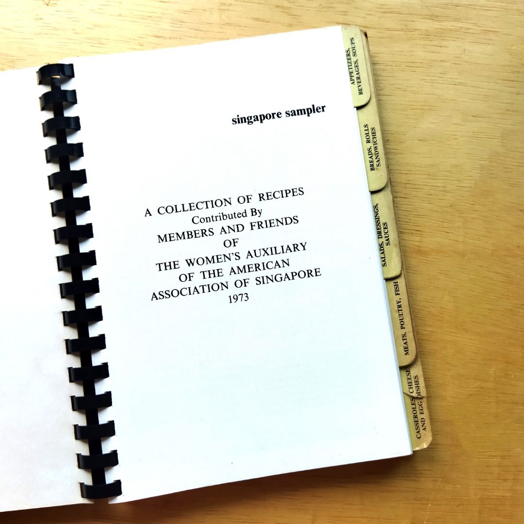 Vintage & Rare SINGAPORE SAMPLER 1973 Cookbook by American Women's ...