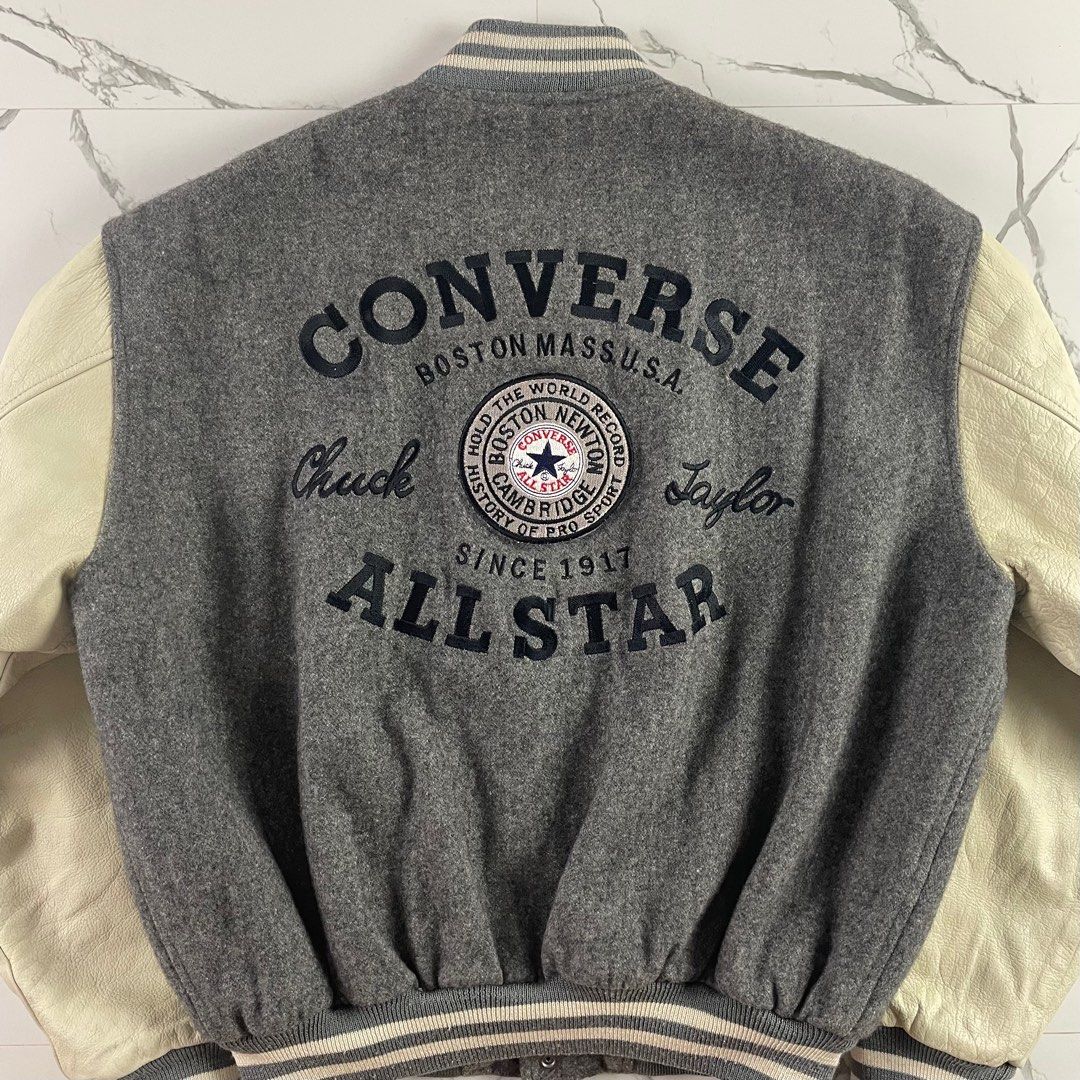 Vintage Converse All Star USA Letterman Wool Leather Varsity Jacket on ...