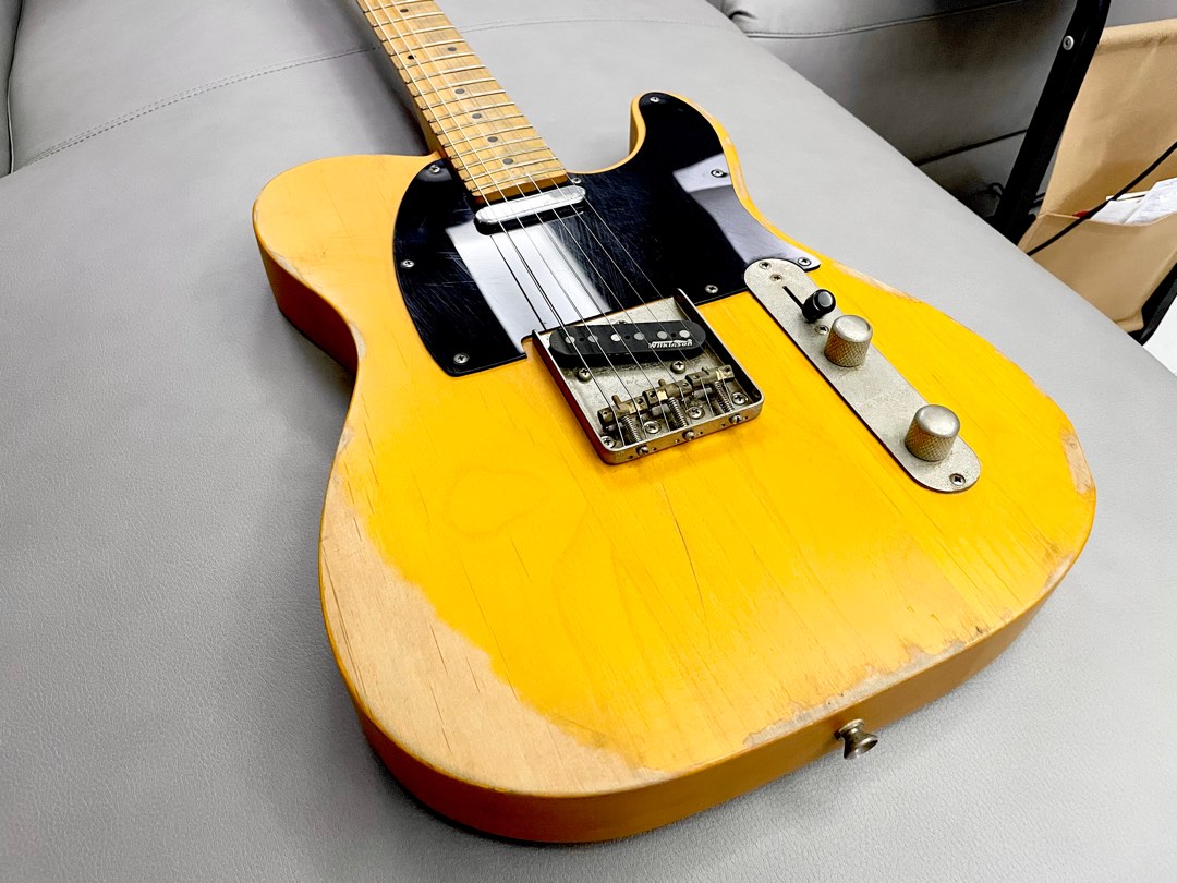 Vintage V52 ICON Telecaster Electric Guitar - Distressed Butterscotch ...