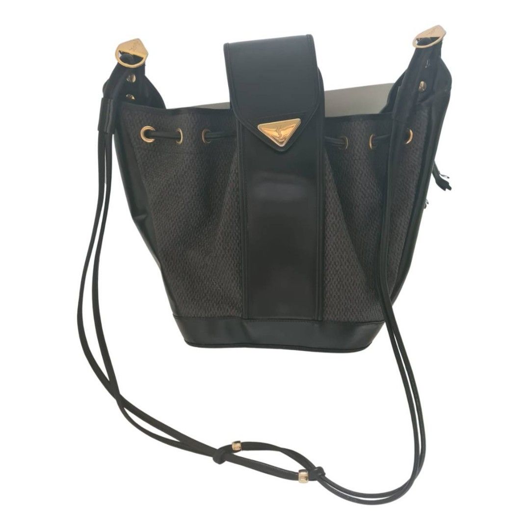 Vintage YVES SAINT LAURENT Bucket Bag, Circa 1980s, Fesyen Wanita, Tas ...