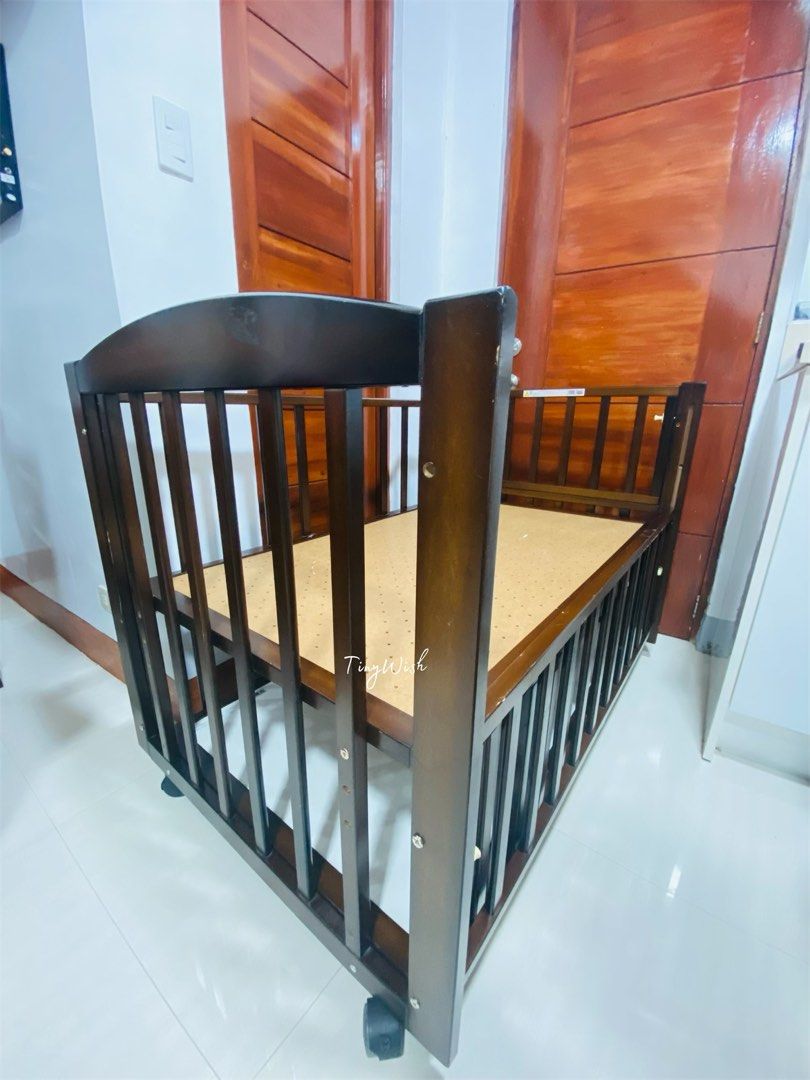 Wood Crib Japan Big Size Co-sleeper with storage, Babies & Kids, Baby ...