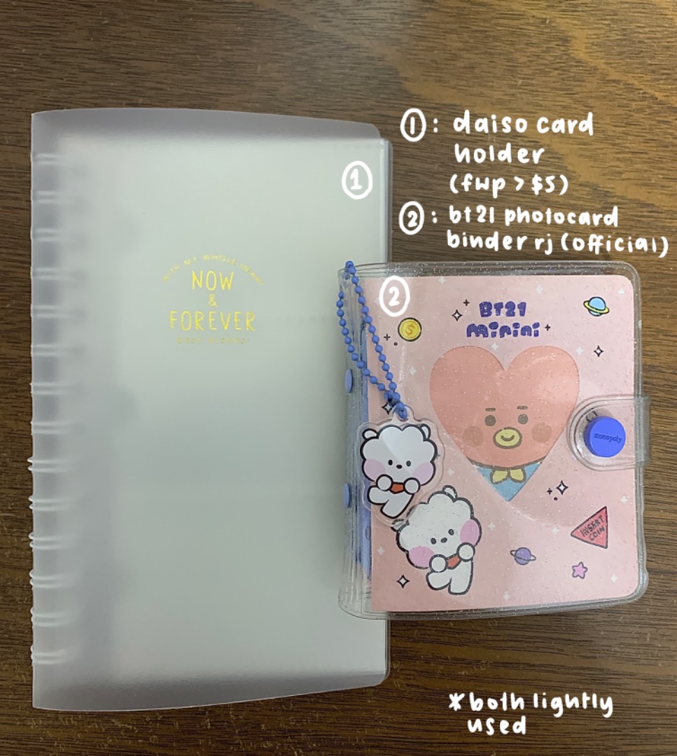 Wts Daiso Bt21 minini photocard binder holder storage, Hobbies & Toys, Memorabilia ...