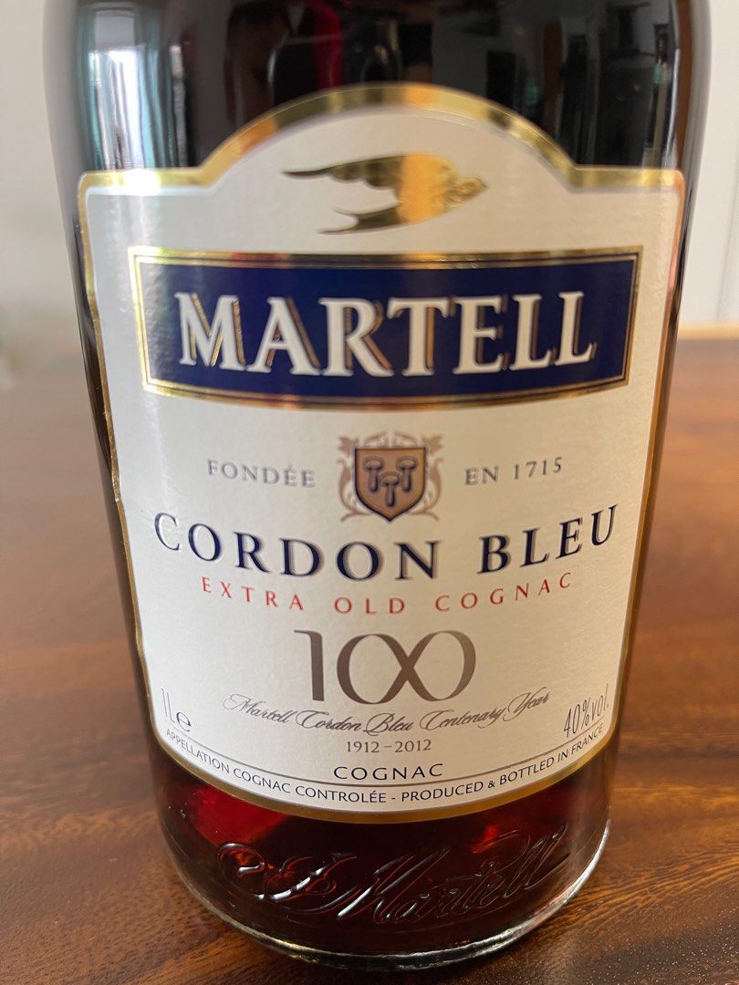 100 Martell Cordon Bleu Centenary Year 1L, Food & Drinks, Alcoholic ...