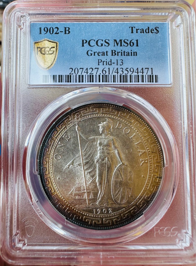 1902-B Great Britain Trade Dollar (MS-61), Silver (.900), Hobbies ...