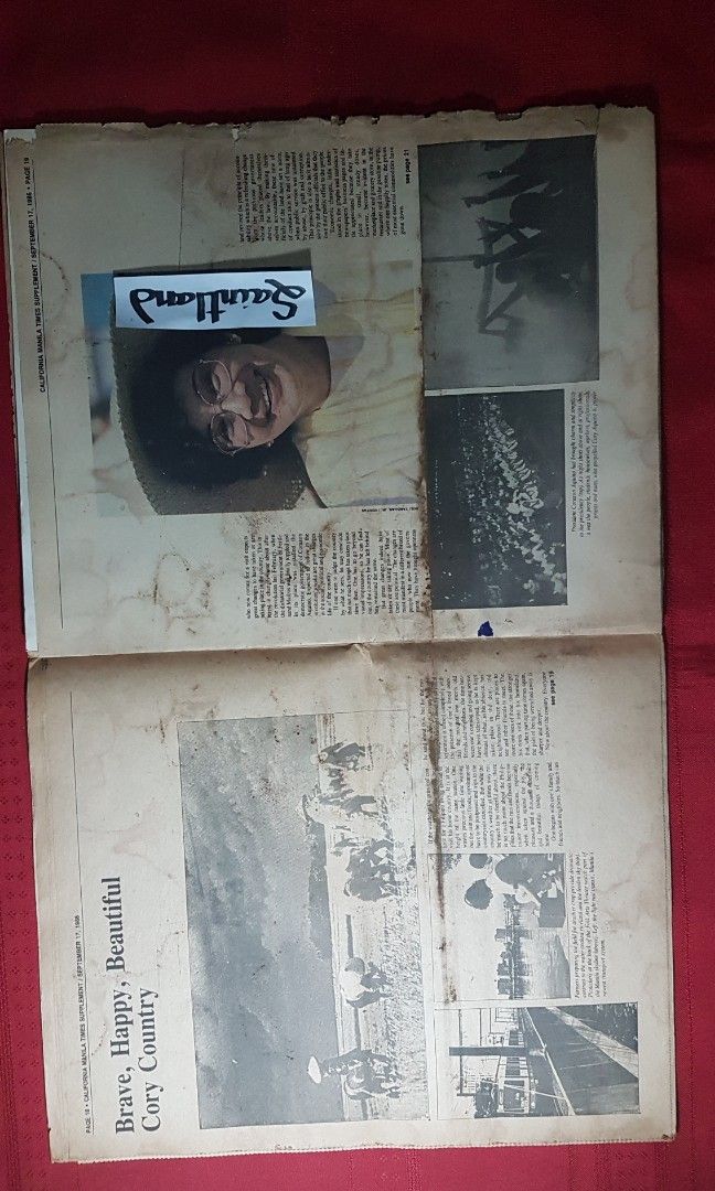 1986 CORAZON CORY AQUINO OFFICIAL U.S. VISIT Vintage Newspaper ...