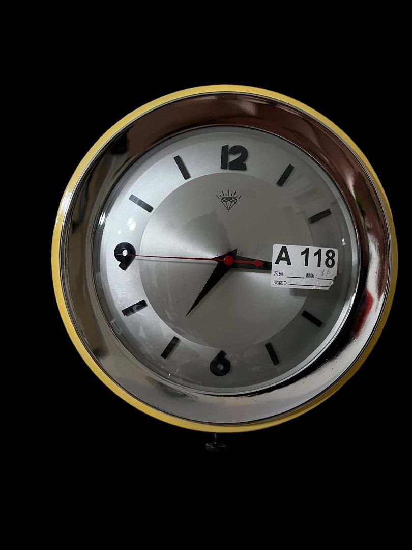 26 cm Classic Diamond Clock, Furniture & Home Living, Home Decor ...
