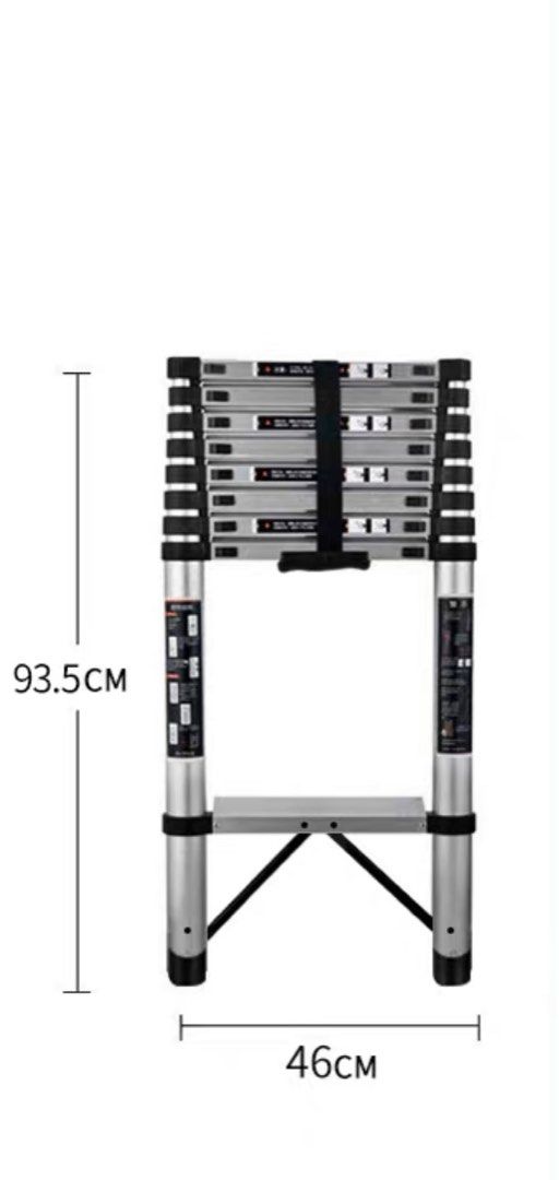 4.3m Extendable Aluminium Wall Ladder Steps / Portable Firemen Ladder ...