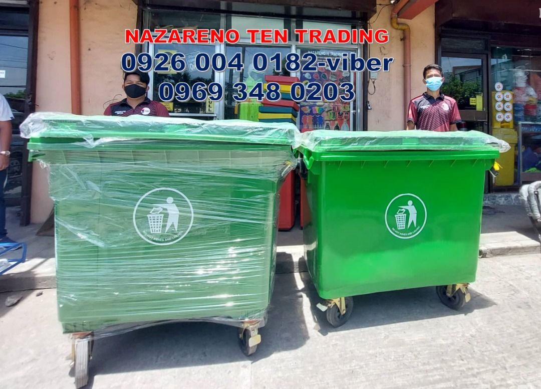 660Liters basurahan MOBILE BIN, Furniture & Home Living, Cleaning ...