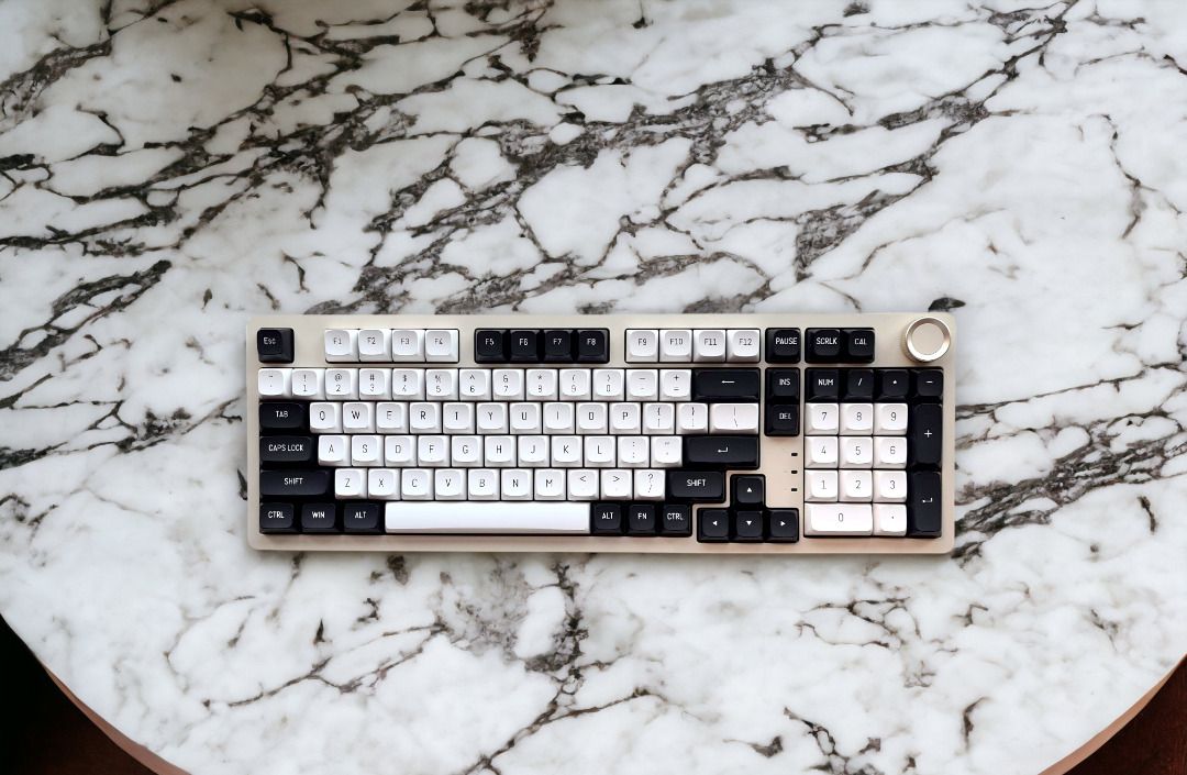 96% Custom Mechanical Keyboard (BlackOnWhite2508)- Fully Modded ...