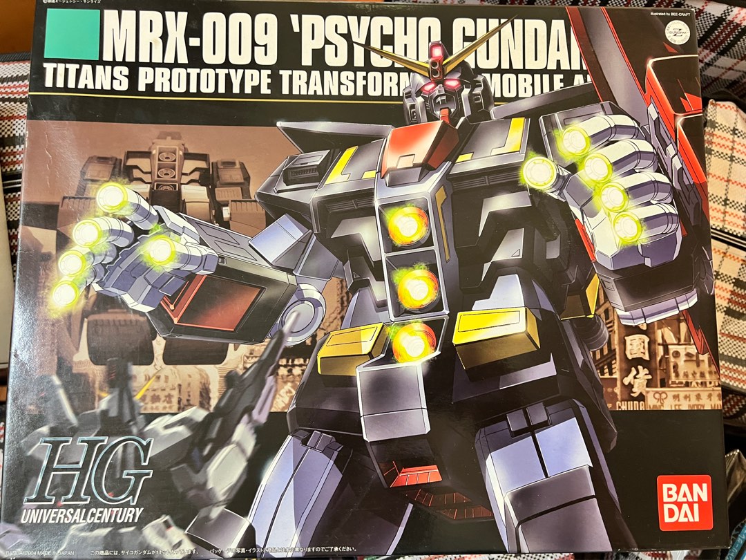 高達模型 「紅色Bandai Label」絕版 HG 0491/144 HGUC 49 MRX-009重高達 PSYCHO GUNDAM prototype Mobile Suit ...