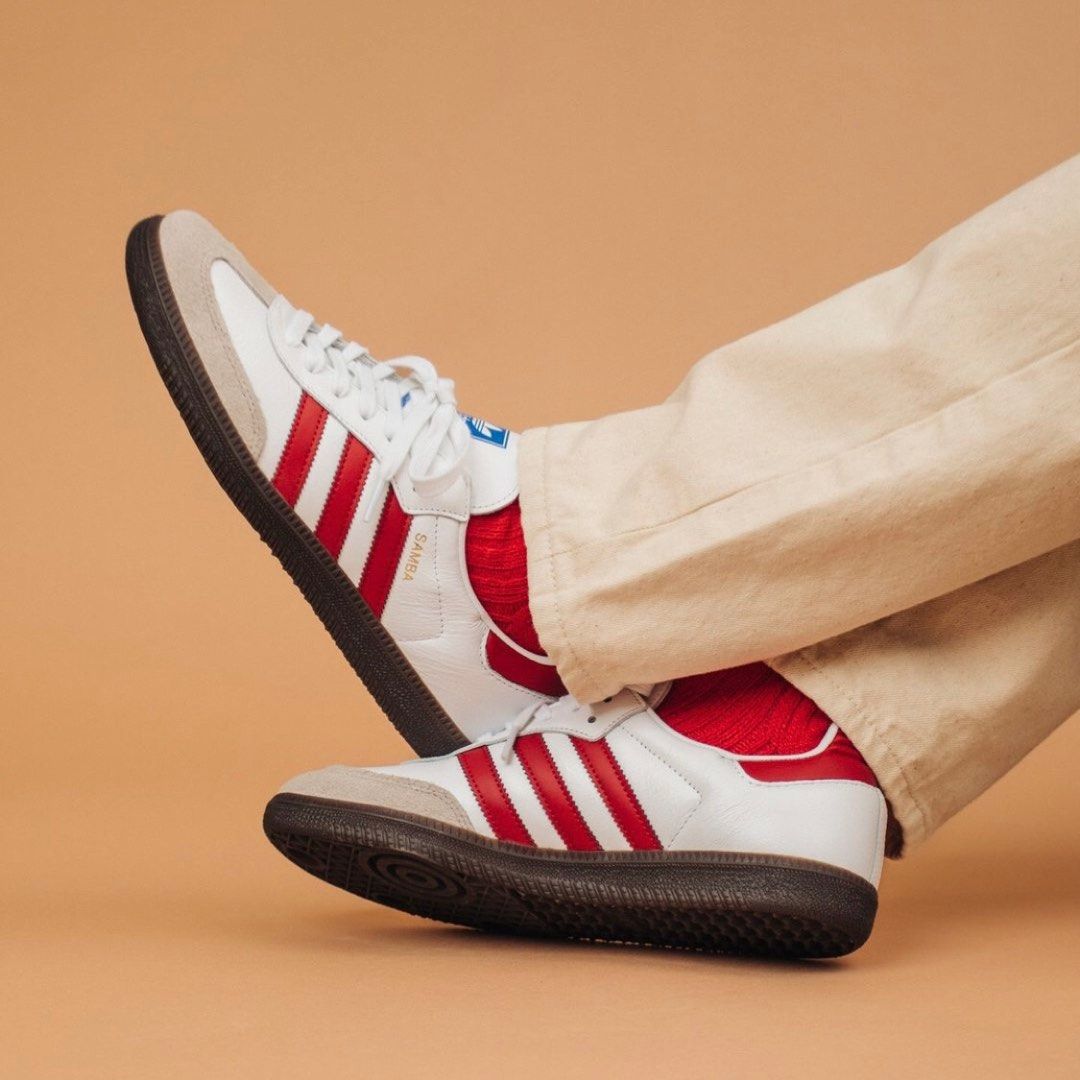 ADIDAS SAMBA OG RED, Women's Fashion, Footwear, Sneakers on Carousell