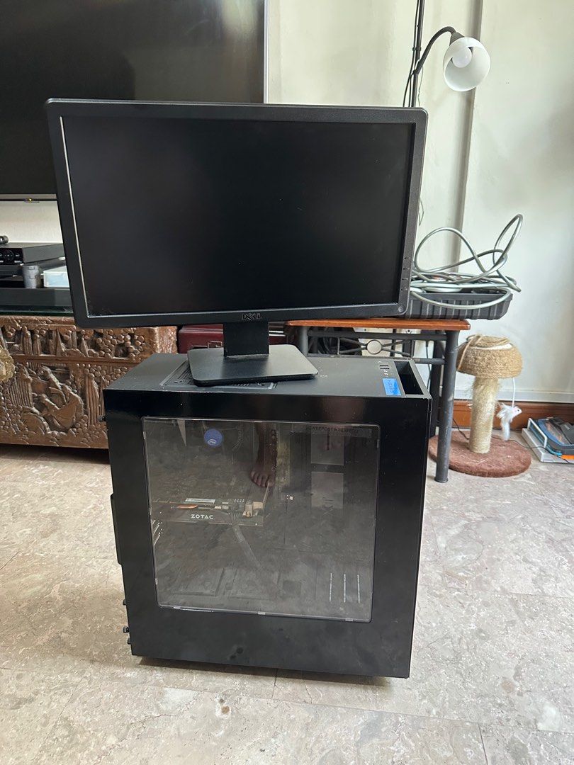 Aftershock PC and Dell monitor, Computers & Tech, Desktops on Carousell