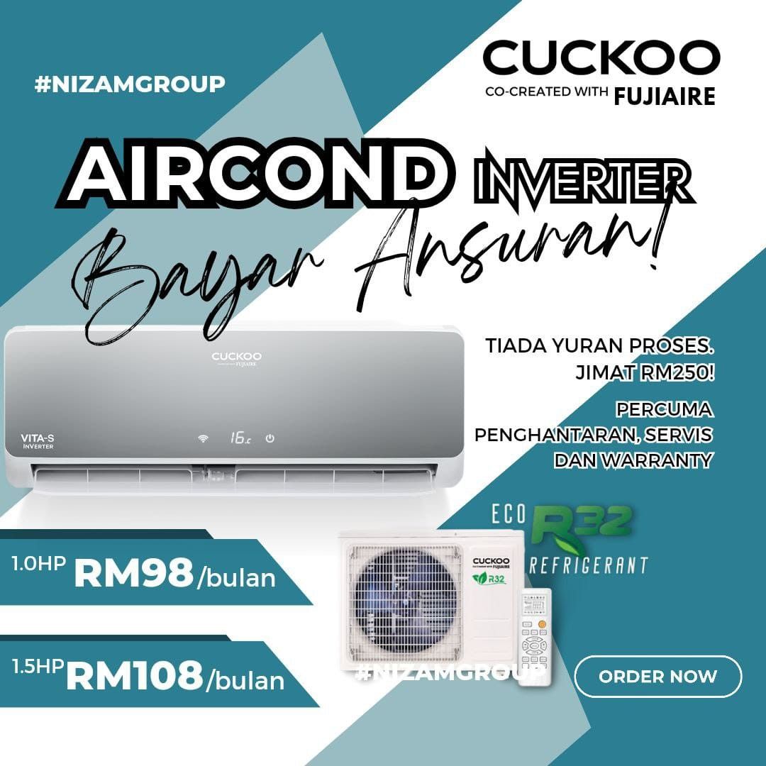 AIRCOND CUCKOO PERCUMA PEMASANGAN DAN SERVIS, TV & Home Appliances, Air ...