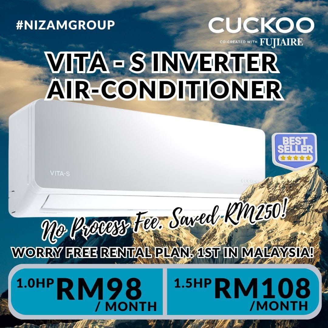 AIRCOND CUCKOO PERCUMA PEMASANGAN DAN SERVIS, TV & Home Appliances, Air ...