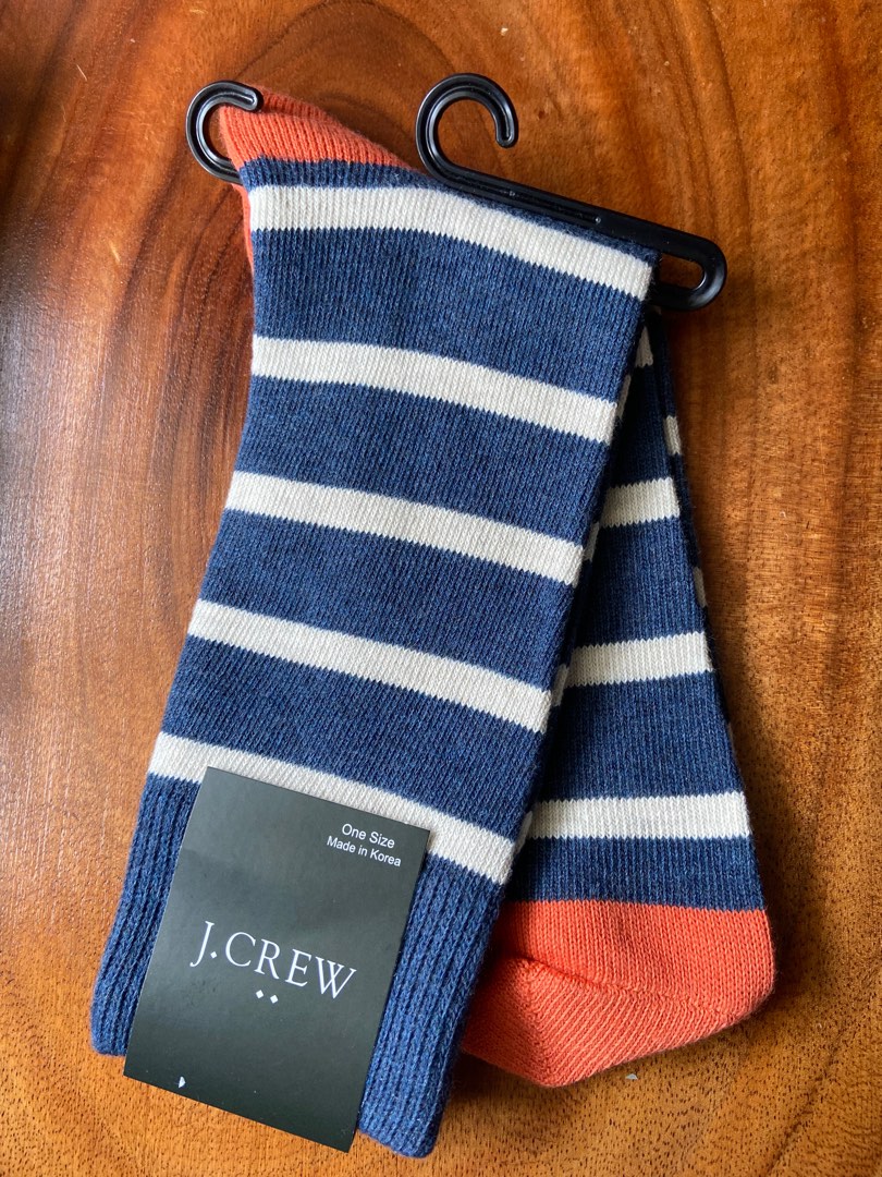 Authentic J. Crew Men's Stripes Socks One Size, Men's Fashion, Watches ...