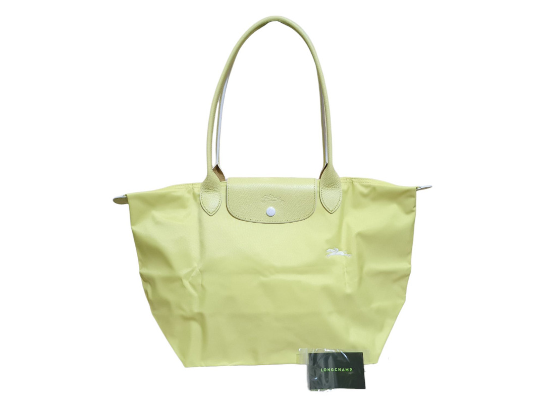 AUTHENTIC LONGCHAMP LE PLIAGE CLUB YELLOW LONG HANDLE LARGE TOTE ...