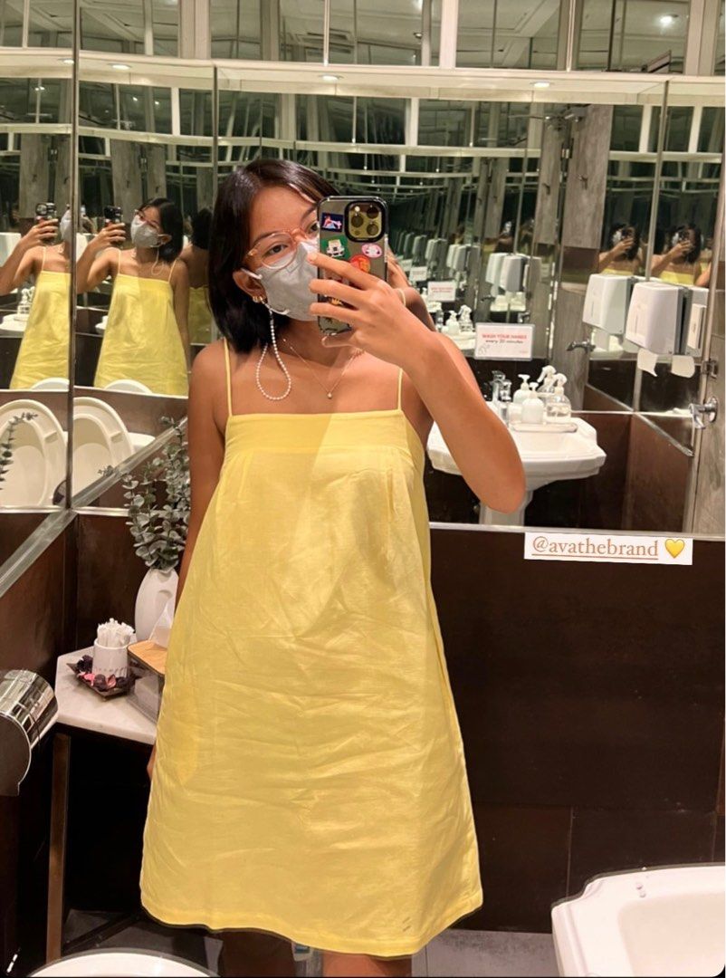 Ava The Brand Mariana Dress in Custard on Carousell